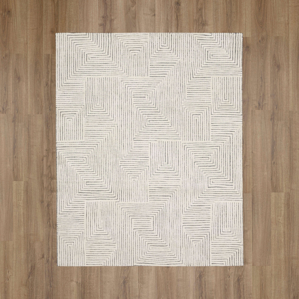 Algiers Black/White Area Rug - Karastan – Rug Gallery Outlet